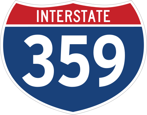 Order Your Interstate 359 Sign Sticker Today - Free Shipping!