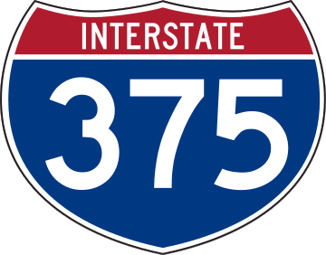 Interstate 375 Sign Sticker Shipped Fast & Free!