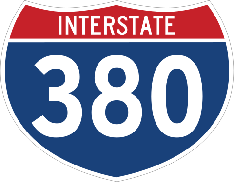 Order Your Interstate 380 Sign Sticker Today - Free Shipping!