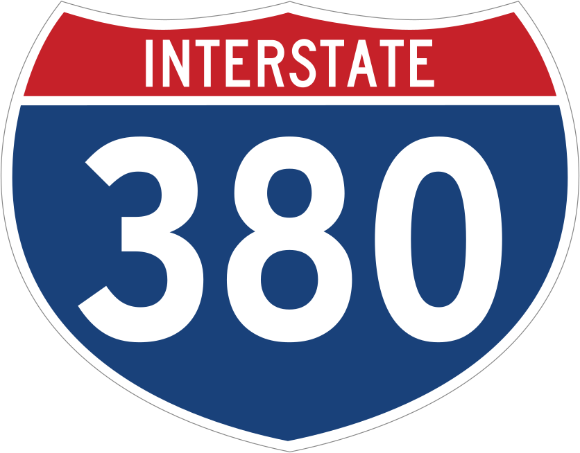 Order Your Interstate 380 Sign Sticker Today - Free Shipping!