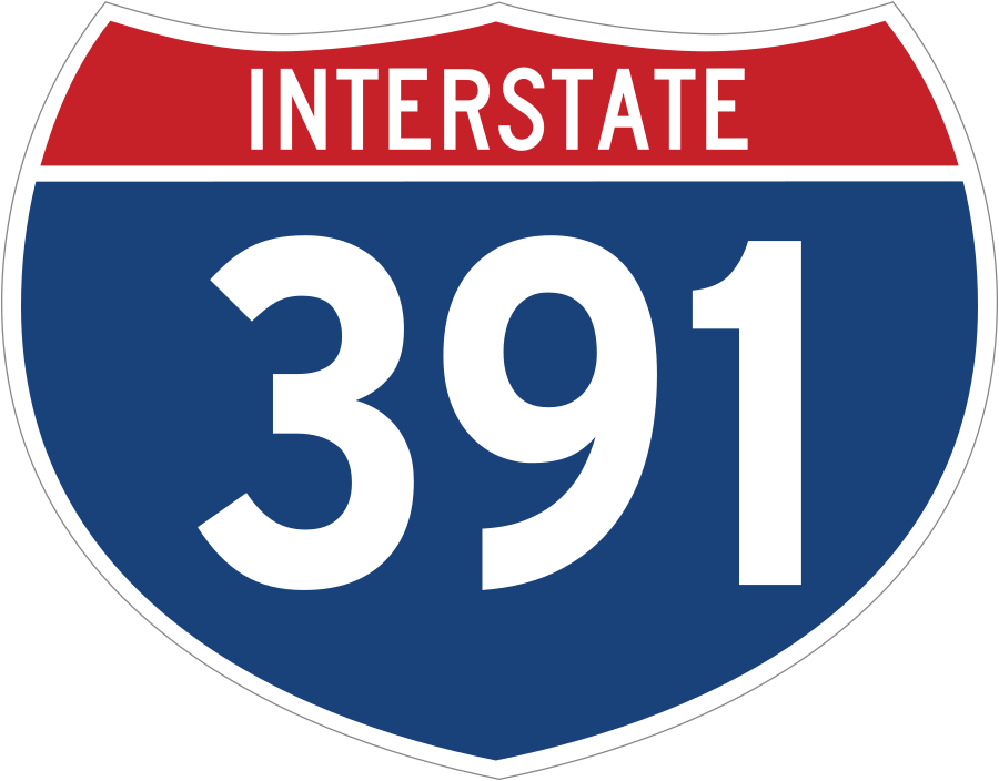 Interstate 391 Sign Sticker