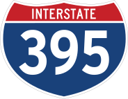 Interstate 395 Sign Sticker - Fast Shipping & No Minimums