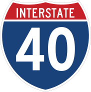 Vibrant, High-Quality Interstate 40 Sign Stickers
