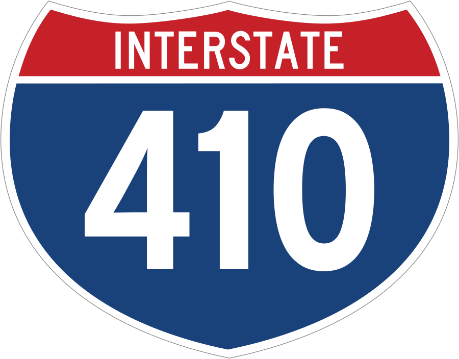 Vibrant, High-Quality Interstate 410 Sign Stickers