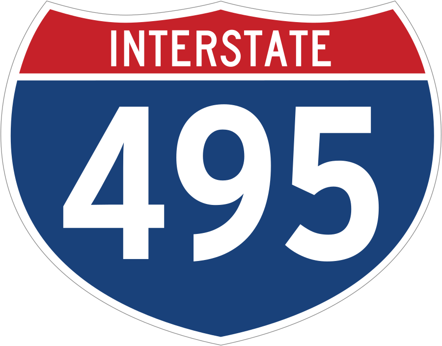 Vibrant, High-Quality Interstate 495 Sign Stickers