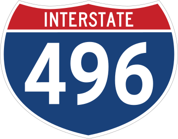 Interstate 496 Sign Sticker Shipped Fast & Free!
