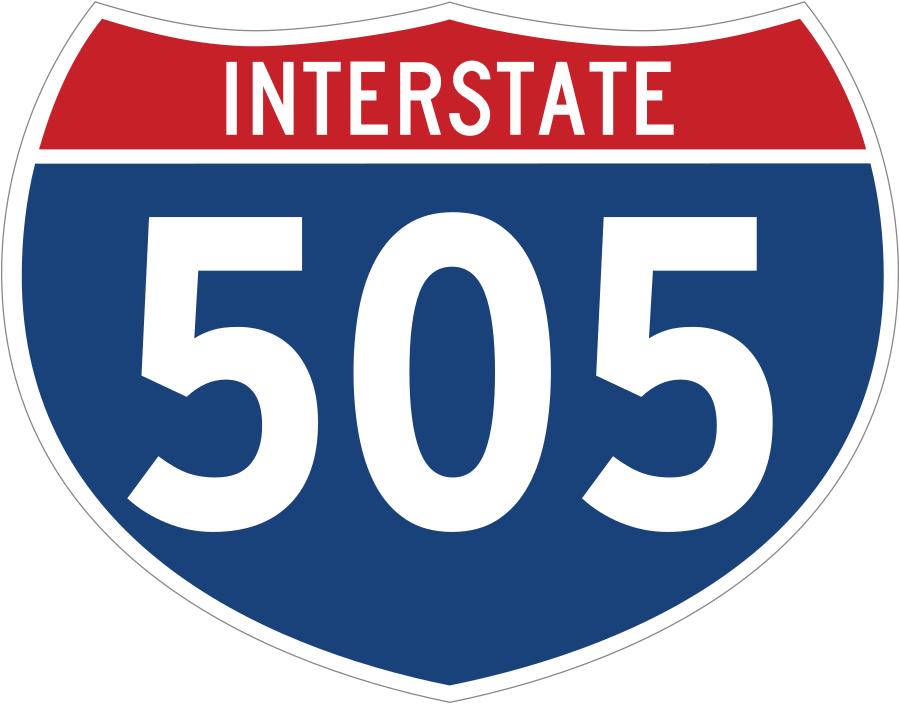 Vibrant, High-Quality Interstate 505 Sign Stickers