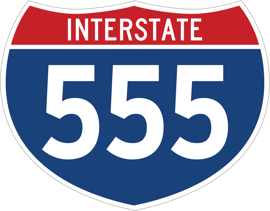 Interstate 555 Sign Magnet - Fast Shipping & No Minimums