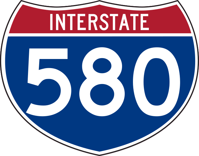 Interstate 580 Sign Sticker