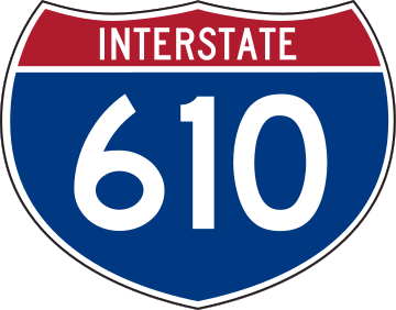 Interstate 610 Sign Sticker Shipped Fast & Free!