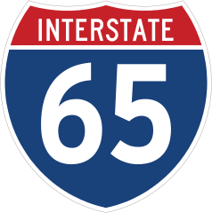 Interstate 65 Sign Sticker Shipped Fast & Free!