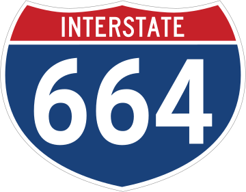 Interstate 664 Sign Sticker Shipped Fast & Free!