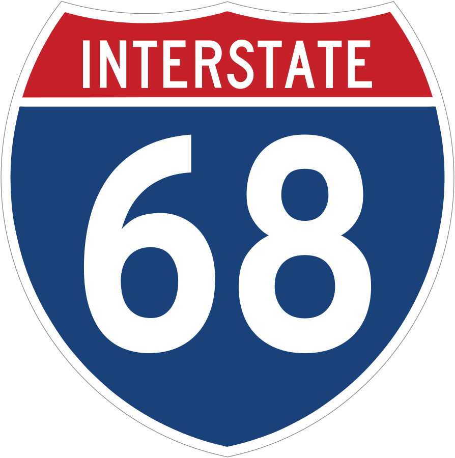 Interstate 68 Sign Sticker