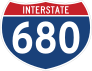 Vibrant, High-Quality Interstate 680 Sign Stickers