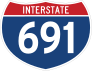 Vibrant, High-Quality Interstate 691 Sign Stickers