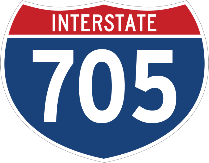 Interstate 705 Sign Sticker - 50+ Color Options!