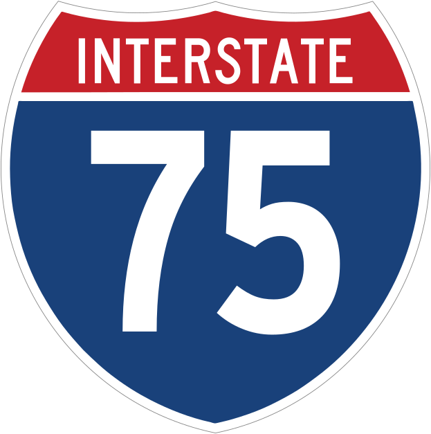 Vibrant, High-Quality Interstate 75 Sign Stickers