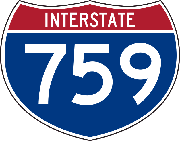 Interstate 759 Sign Sticker - 50+ Color Options!