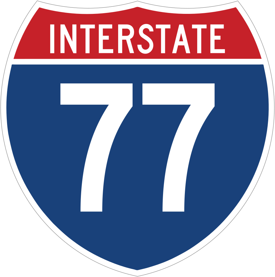 Vibrant, High-Quality Interstate 77 Sign Stickers