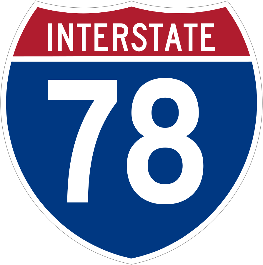 Vibrant, High-Quality Interstate 78 Sign Stickers