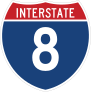 Interstate 8 Sign Sticker Shipped Fast & Free!