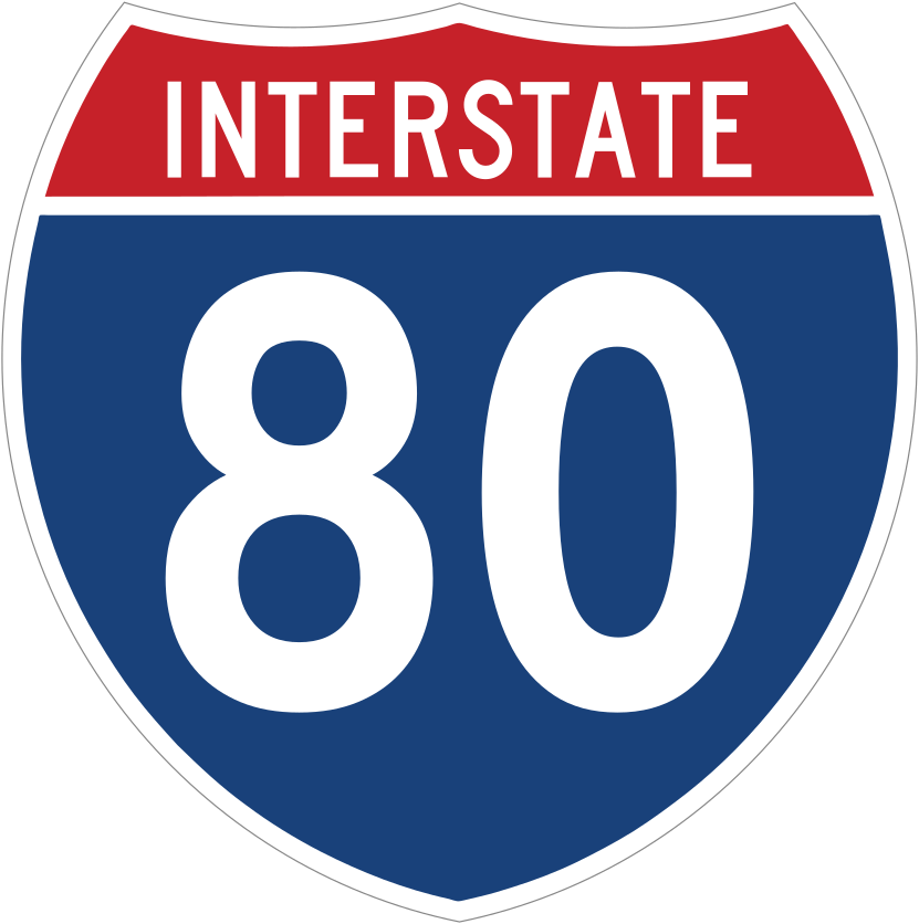 Interstate 80 Sign Sticker Shipped Fast & Free!