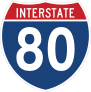 Interstate 80 Sign Sticker Shipped Fast & Free!