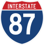 Vibrant, High-Quality Interstate 87 Sign Stickers