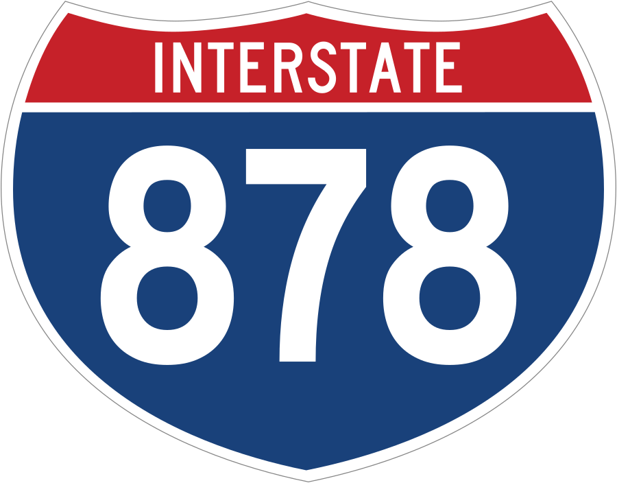 Interstate 878 Sign Sticker