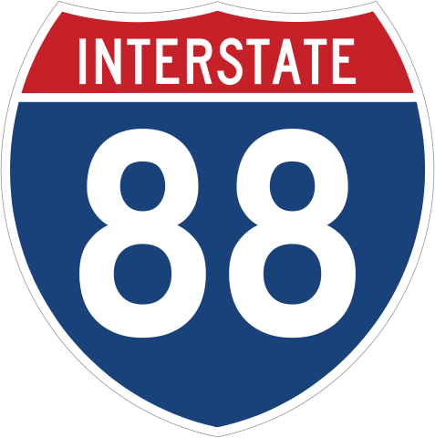 Order Your Interstate 88 Sign Sticker Today - Free Shipping!