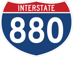 Interstate 880 Sign Sticker Shipped Fast & Free!