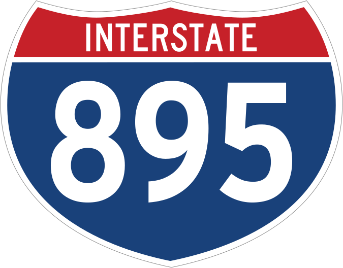 Interstate 895 Sign Sticker