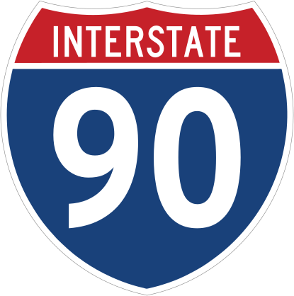 Vibrant, High-Quality Interstate 90 Sign Magnets