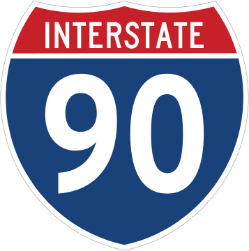 Vibrant, High-Quality Interstate 90 Sign Stickers