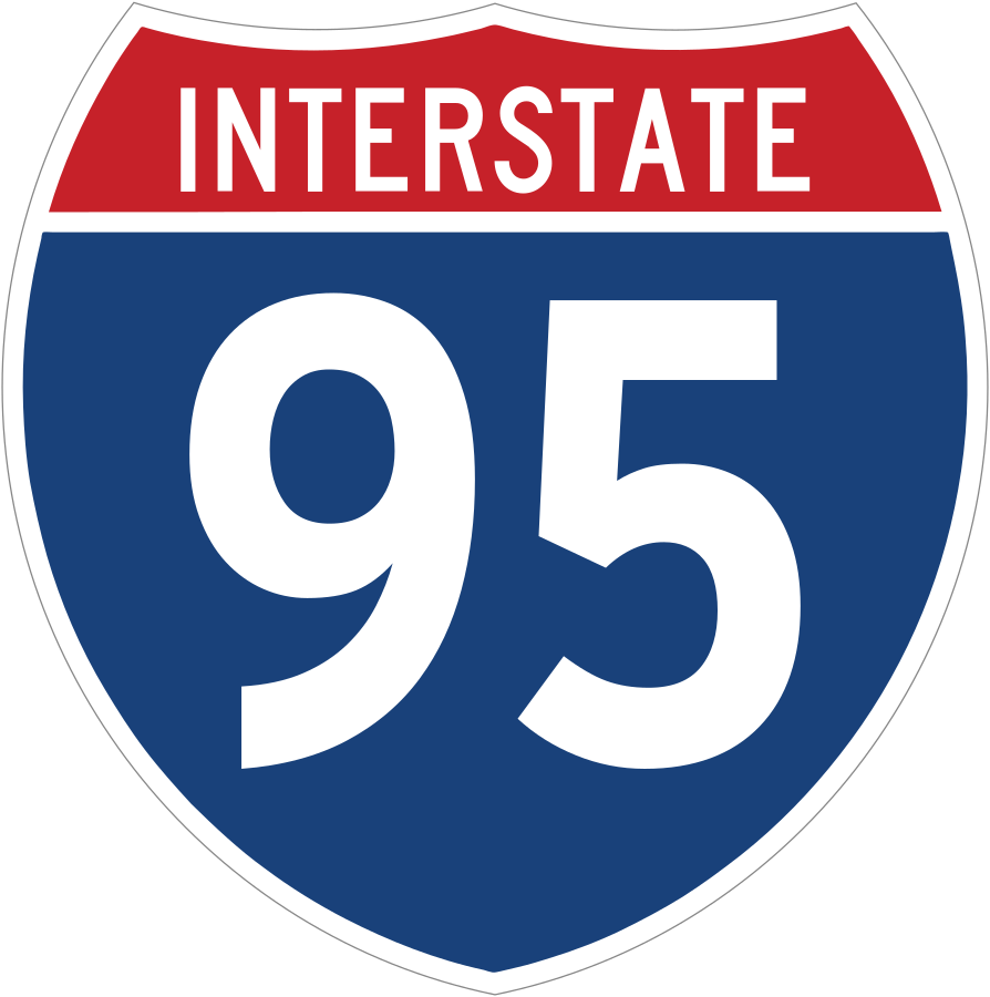 Interstate 95 Sign Sticker - Fast Shipping & No Minimums