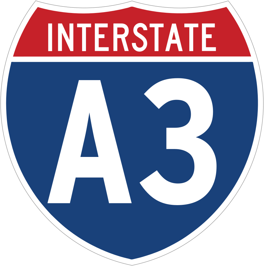 Interstate A3 Sign Sticker