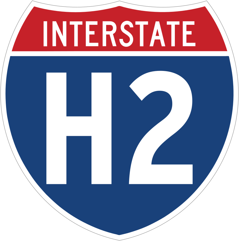 Interstate H2 Sign Sticker - 50+ Color Options!