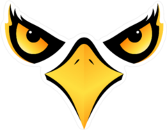 Intimidating Eagle Face Sticker