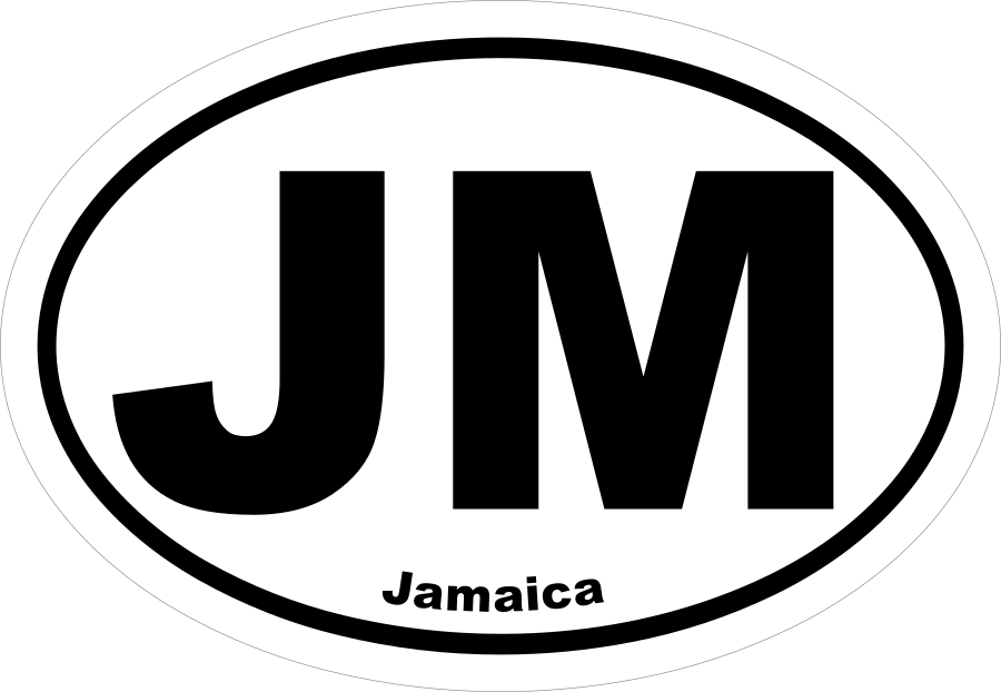 Jamaica Jm Oval Sticker