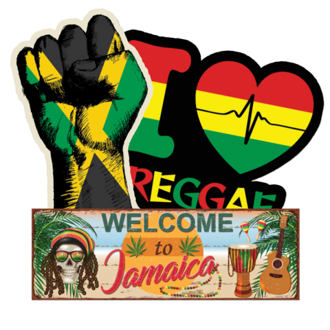 Jamaica Stickers & Decals – Free Shipping