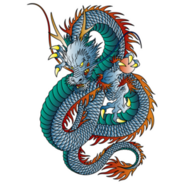 Japanese Style Dragon Sticker