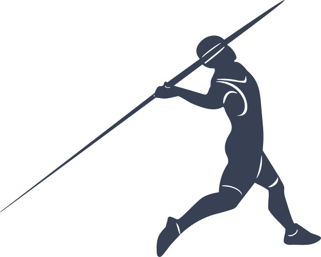 Javelin Thrower Sticker - 50+ Colors!