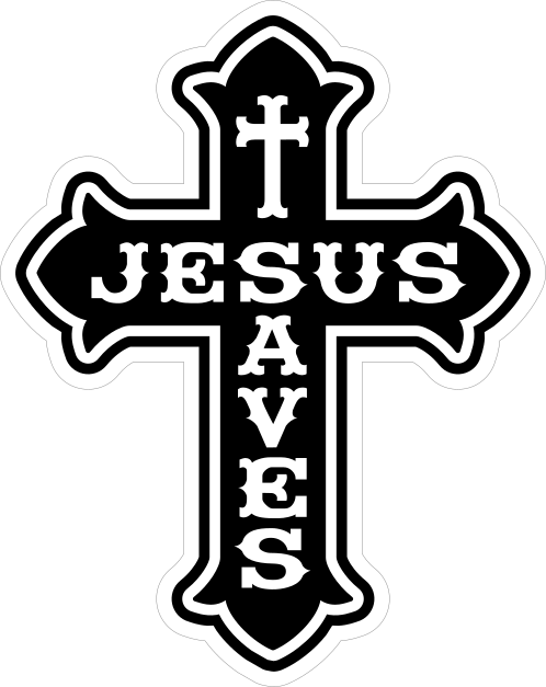Vibrant, High-Quality Jesus Saves Stickers