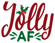 Jolly Af - Funny Christmas Text With Mistletoe Sticker