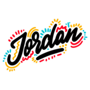 Jordan Colorful Fun Lettering Sticker