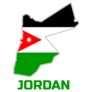 Jordan Country Map Lettering Sticker