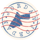 Jordan Stamp Postal Sticker