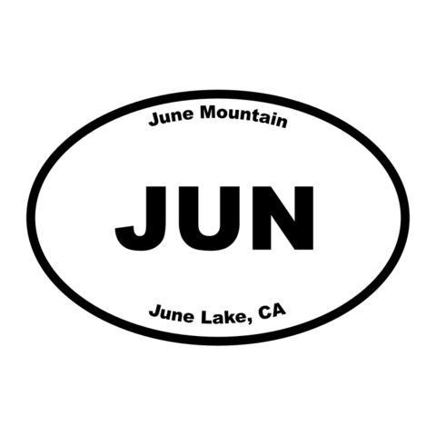 June Mountain Oval Sticker