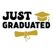Just Graduated Celebration Sticker