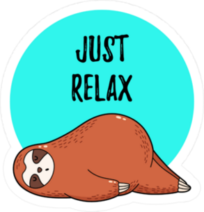 Just Relax Sloth Sticker